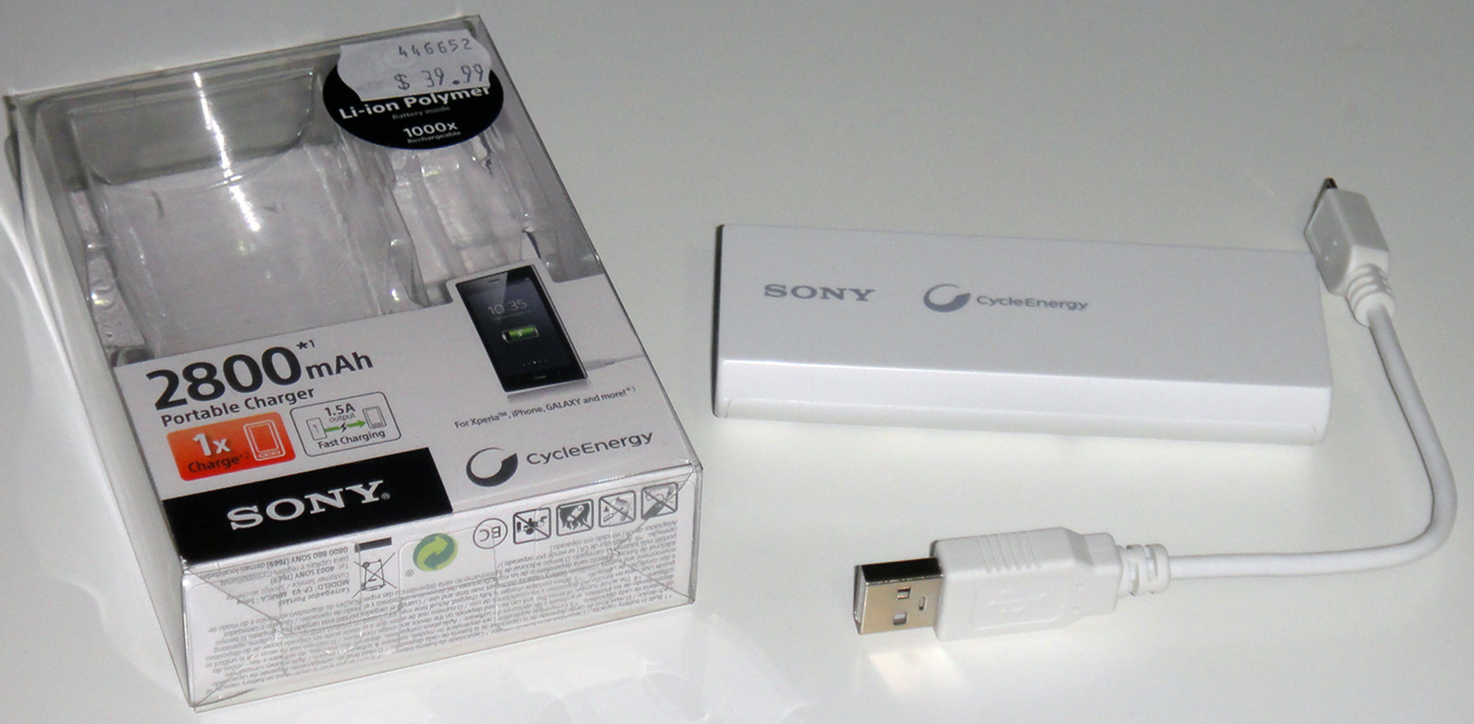 Sony Portable Charger CP-V3 CycleEnergy 2800mAh – Robert Setiadi Website
